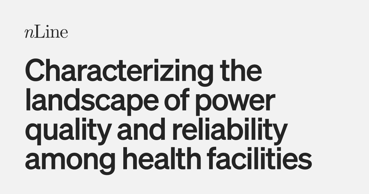 Characterizing the landscape of power quality and reliability among ...